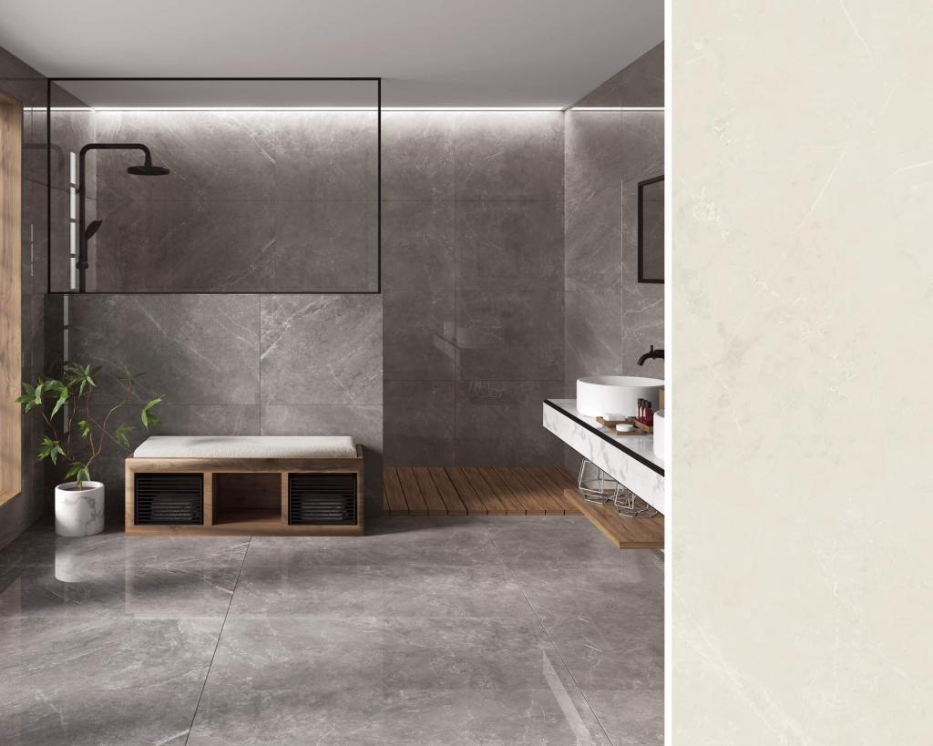 BSM Carrelage - Carrelage intérieur effet pierre 90x90 - Bután Ivoire à ...