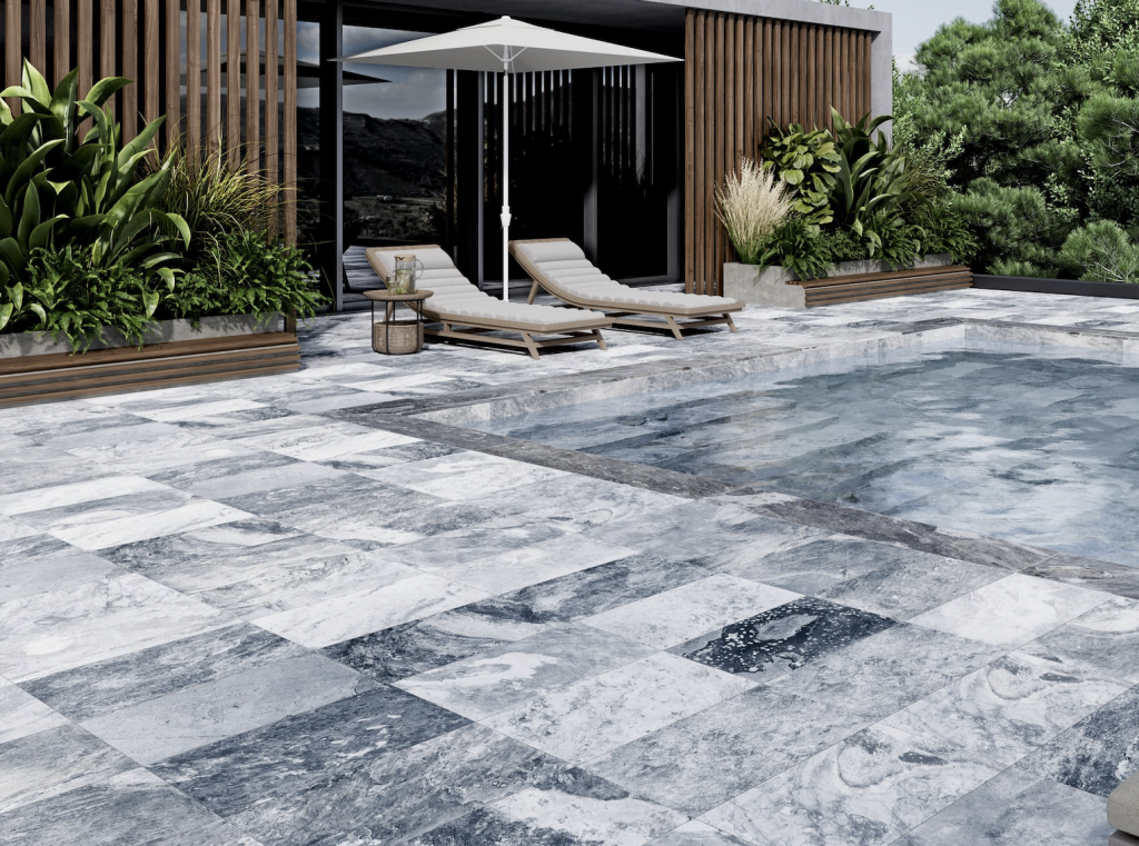 BSM Carrelage - Carrelage sol et mur effet pierre mat Ash 100x100 ...
